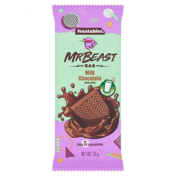 FEASTABLES MR BEAST MILK CHOCLATE BAR 35g – Kandy Baby